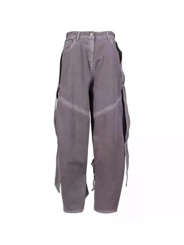 Attico Paneled Jeans With Strap Detail