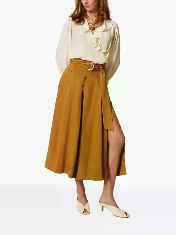 TWINSET Belted Midi Skirt