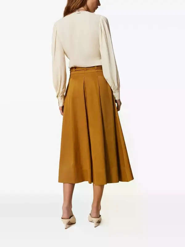 TWINSET Belted Midi Skirt