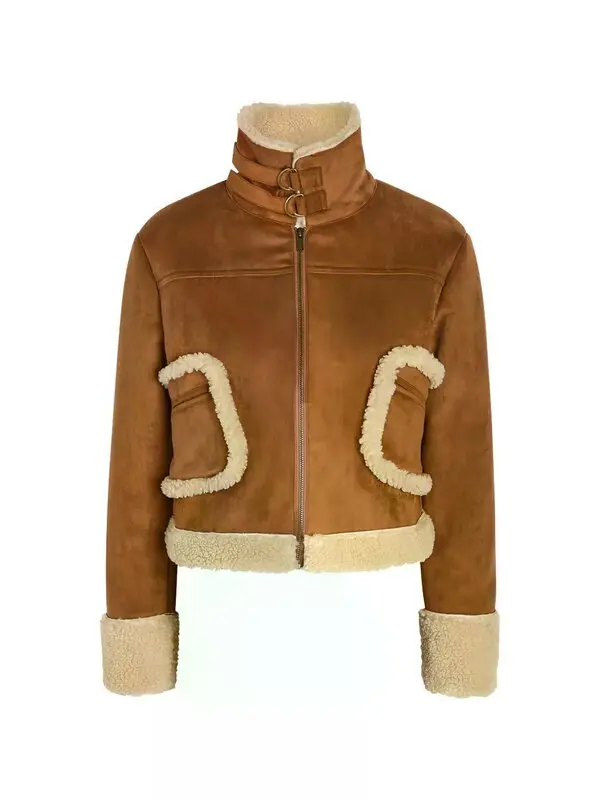 MOTHER Shearling Trim Jacket