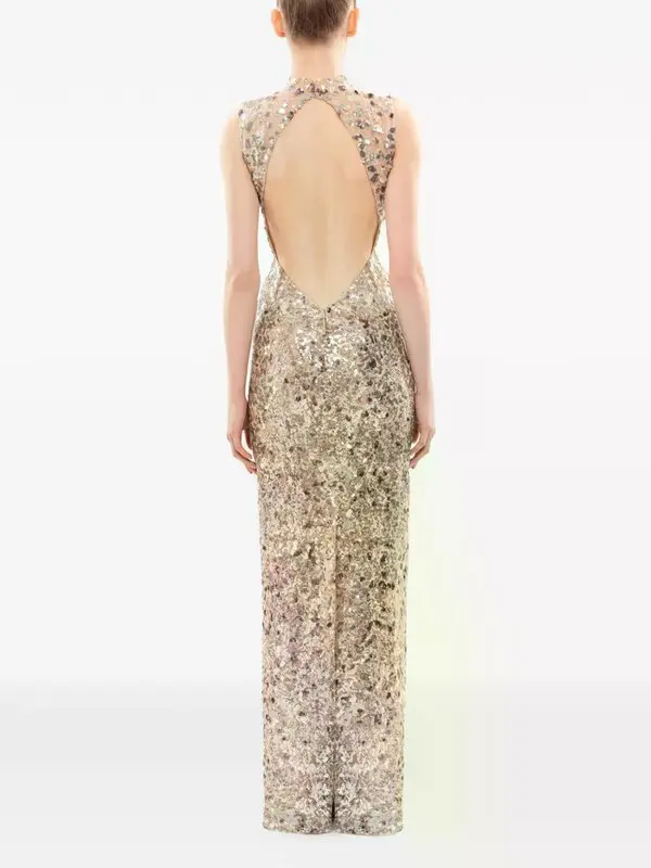 SAIID KOBEISY Sequin-embroidered Maxi Dress