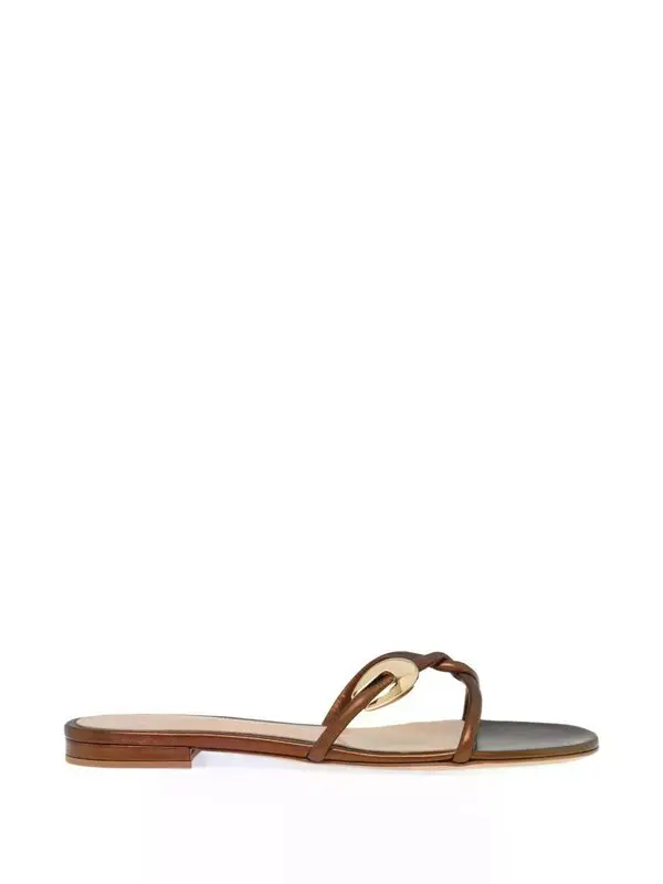 GIANVITO ROSSI Jungle Mamba Leather Sandals
