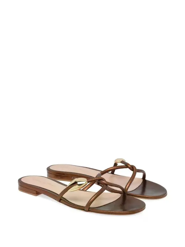 GIANVITO ROSSI Jungle Mamba Leather Sandals