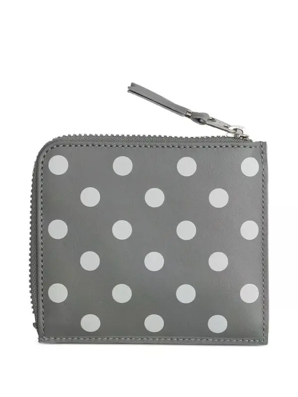 Comme Des Garçons Polka-dot Zip-around Wallet