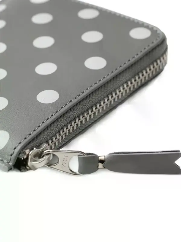 Comme Des Garçons Polka-dot Zip-around Wallet