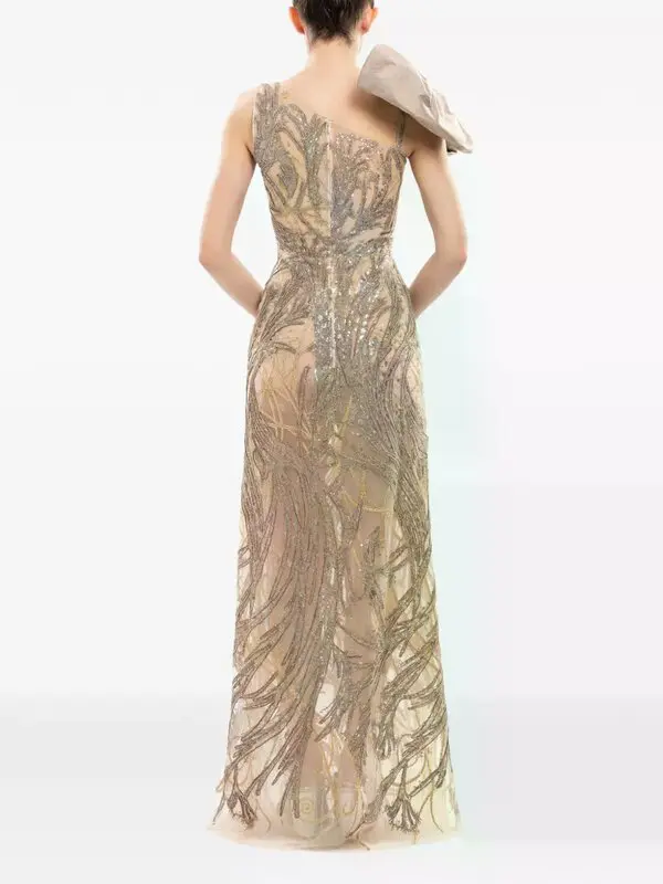 SAIID KOBEISY Sequin-embroidered Maxi Dress
