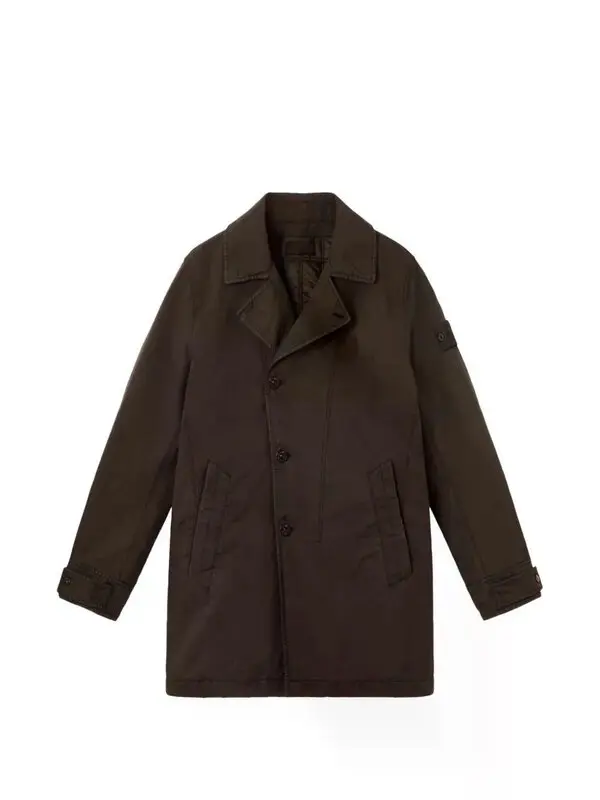 Stone Island Buttoned Patch Coat - Brown