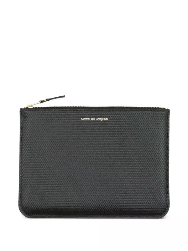 Comme Des Garçons Textured Zip Wallet - Grey