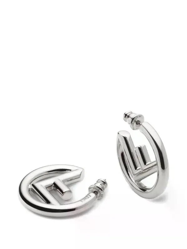 Fendi F Is Logo Hoop Earrings