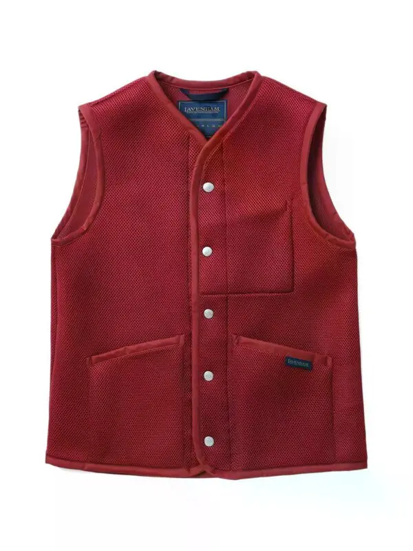 Comme Des Garçons Patch-pocket Buttoned Vest - Red