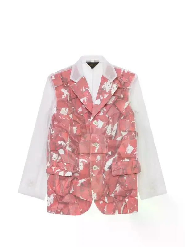 Comme Des Garçons Printed Sheer Blazer