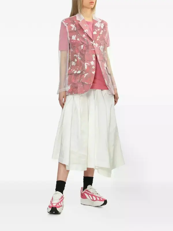 Comme Des Garçons Printed Sheer Blazer