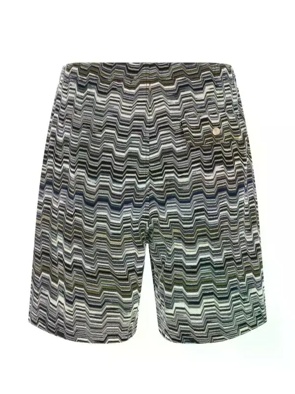 Missoni Zigzag Knitted Bermuda Shorts - White