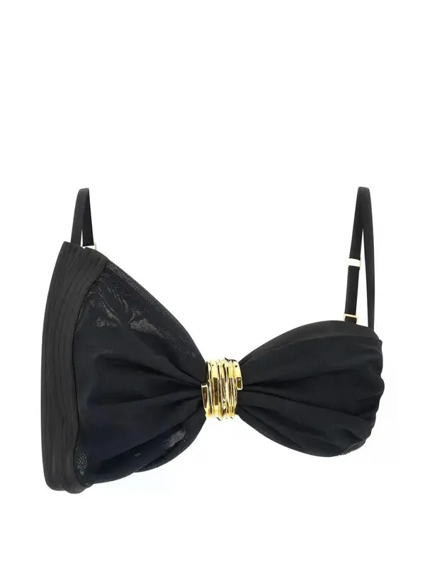 Elisabetta Franchi Tulle-bow Bra - Black