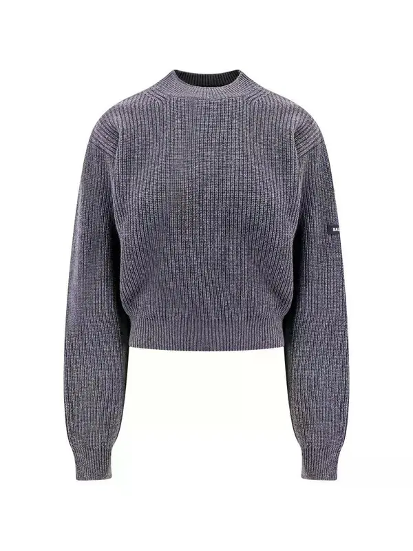 Balenciaga Logo-patch Sweater - Grey