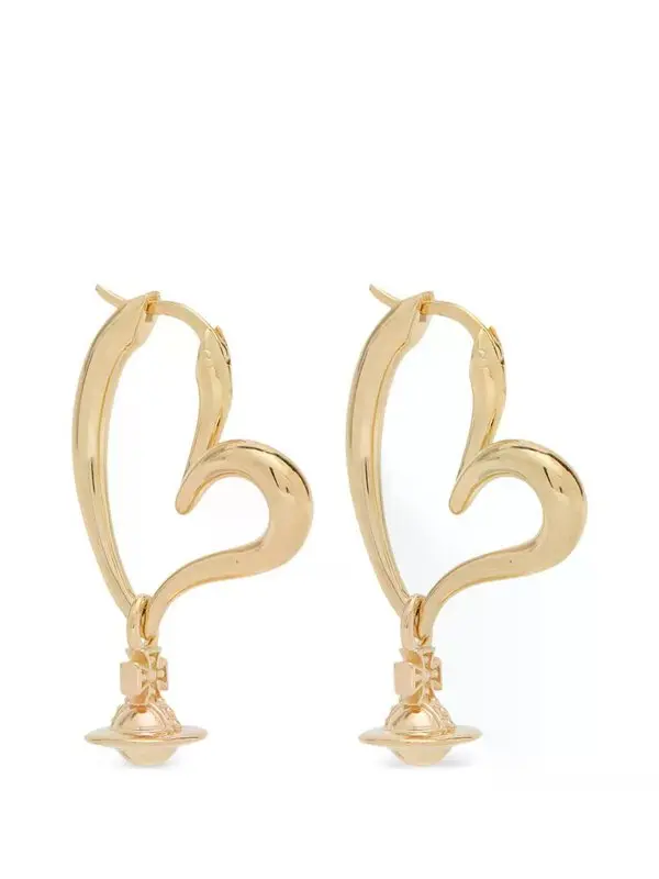 VIVIENNE WESTWOOD Emily Heart-hoop Earrings - Gold