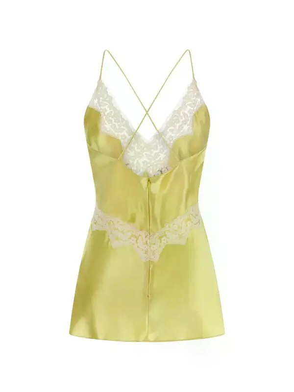 Alberta Ferretti Lace-insert Top - Yellow
