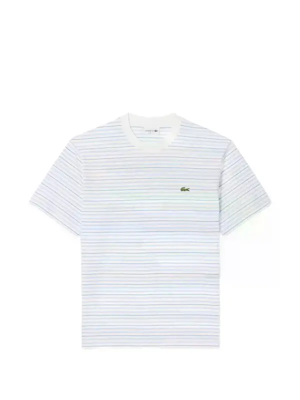 Lacoste Striped Round-neck T-shirt - White