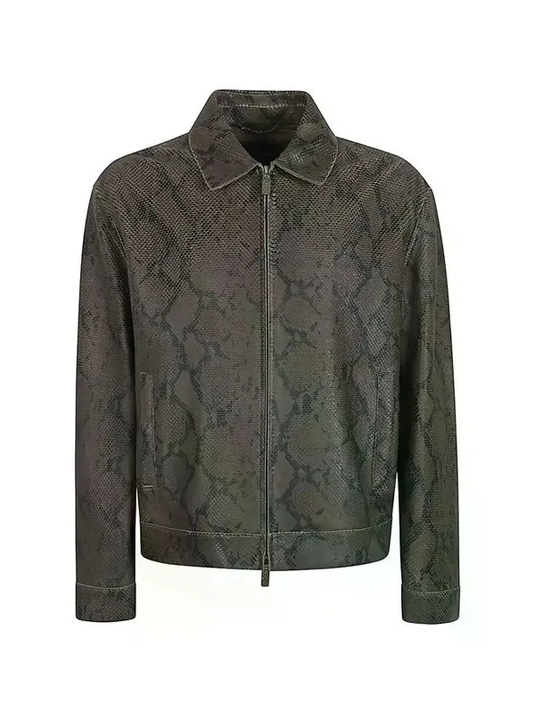 Emporio Armani Patterned Zip-up Jacket