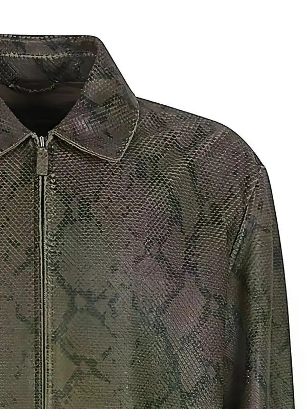 Emporio Armani Patterned Zip-up Jacket