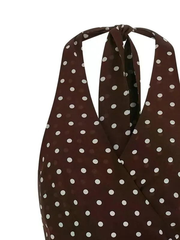 P.a.r.o.s.h Polka-dot Halterneck Top