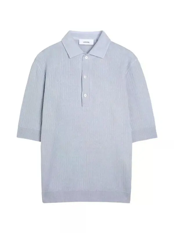 LARDINI Buttoned Polo Shirt - Blue