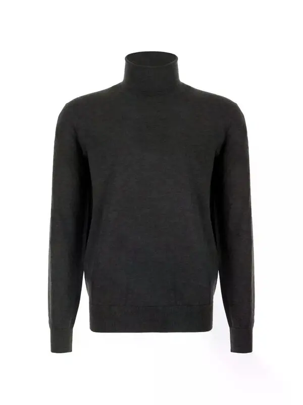 Zegna Dark Mélange Roll-neck Sweater - Grey