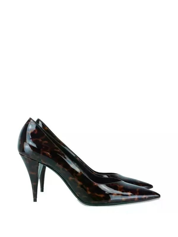 Saint Laurent Leopard-print Stiletto Pumps - Black