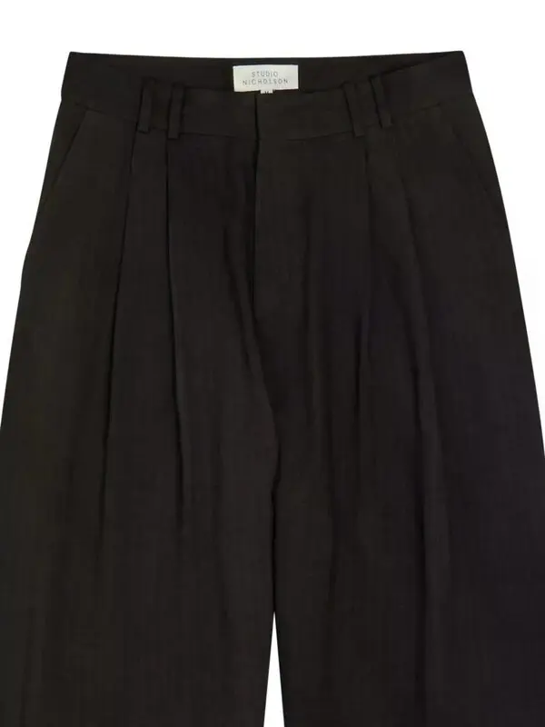 Studio Nicholson Pleated Wide Leg Trousers