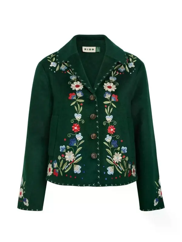 Rixo Floral-embroidered Jacket