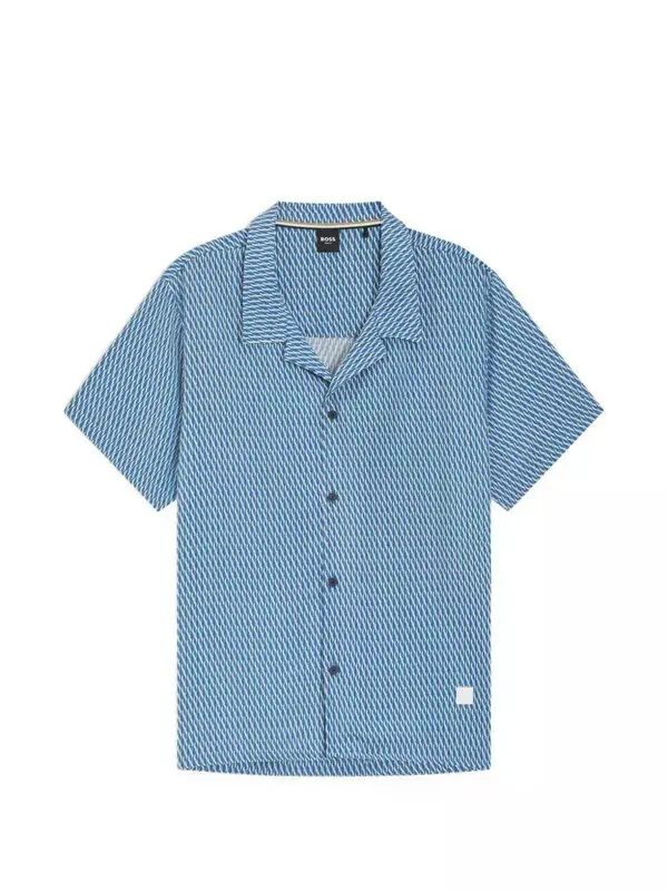 BOSS Diamond-pattern Short-sleeve Shirt