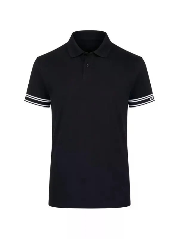 BOSS Zone Striped Short-sleeve Polo Shirt - Black