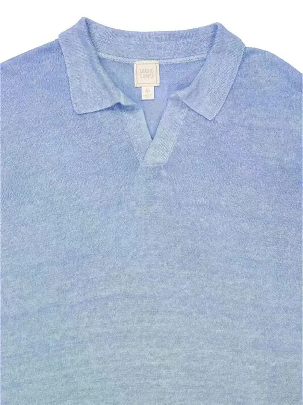 120% Lino Linen T-shirt - Blue