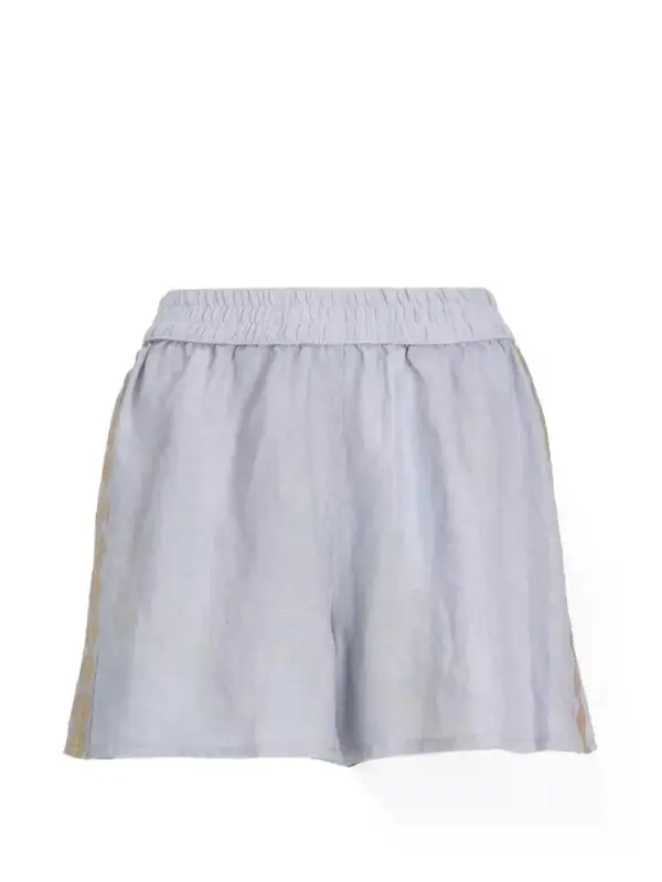 Greek Archaic Kori Feather Elasticated Waist Shorts - Neutrals