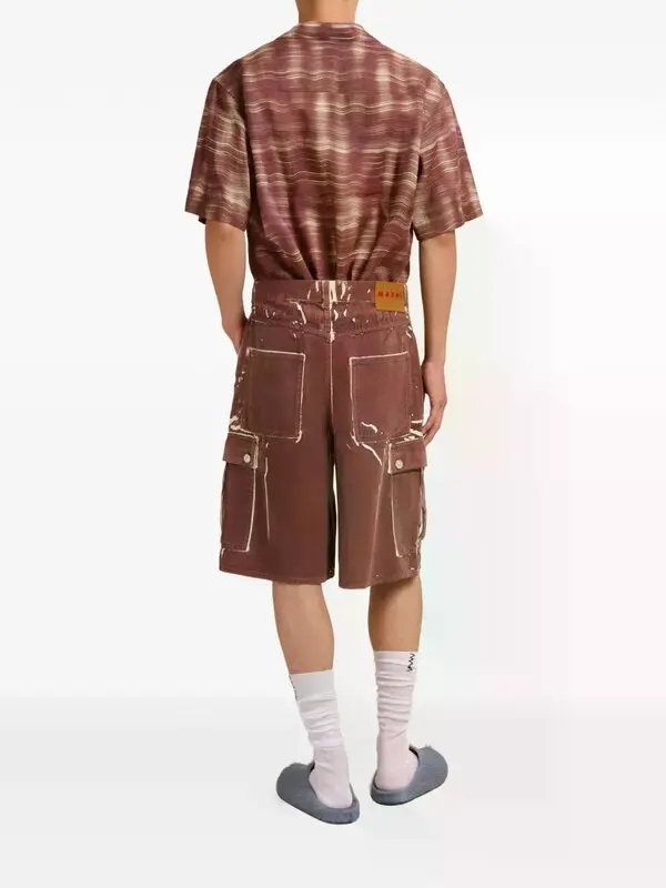 Marni Printed Belt-loop Shorts