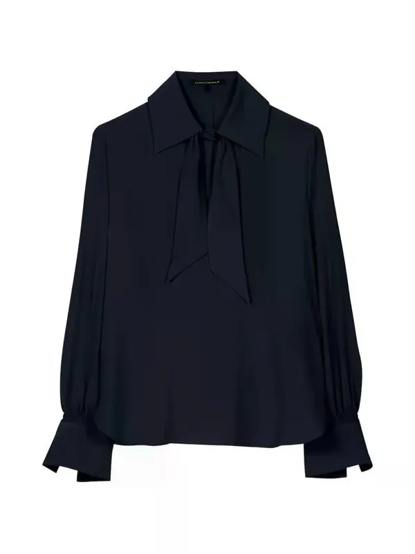 LUISA CERANO Tie-neck Blouse - Blue