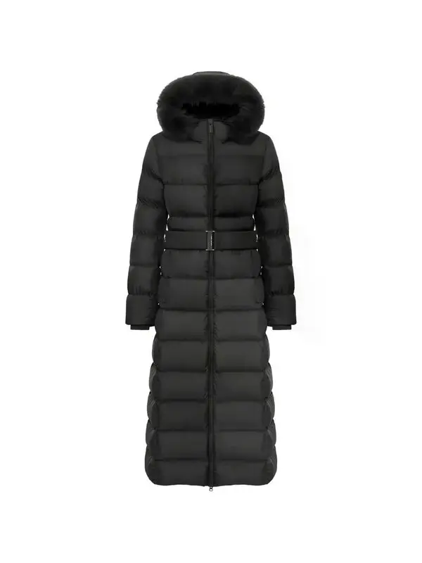 COLMAR Hooded Belted Jacket - Black