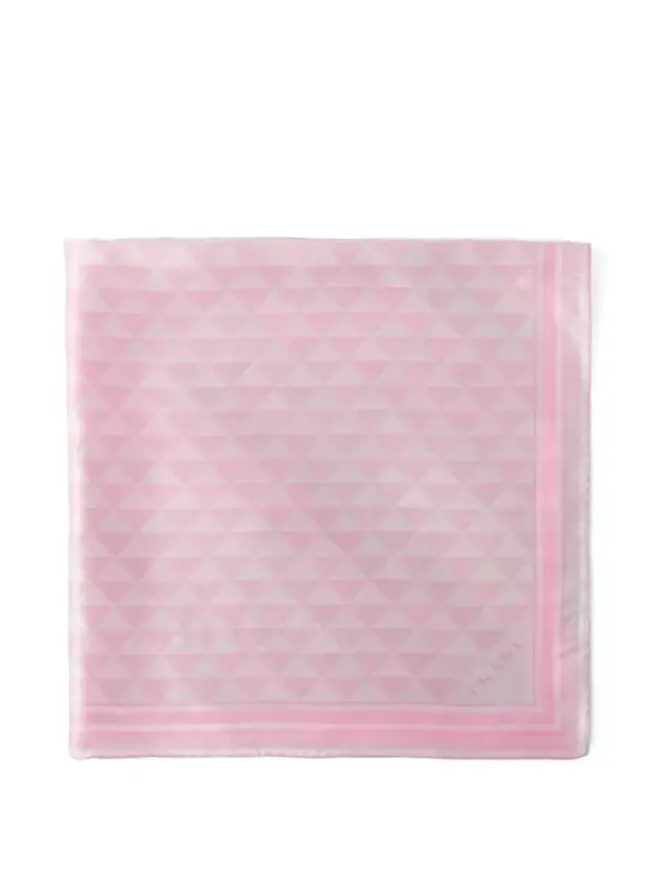 Prada Jacquard Silk Scarf 90x90 - Pink