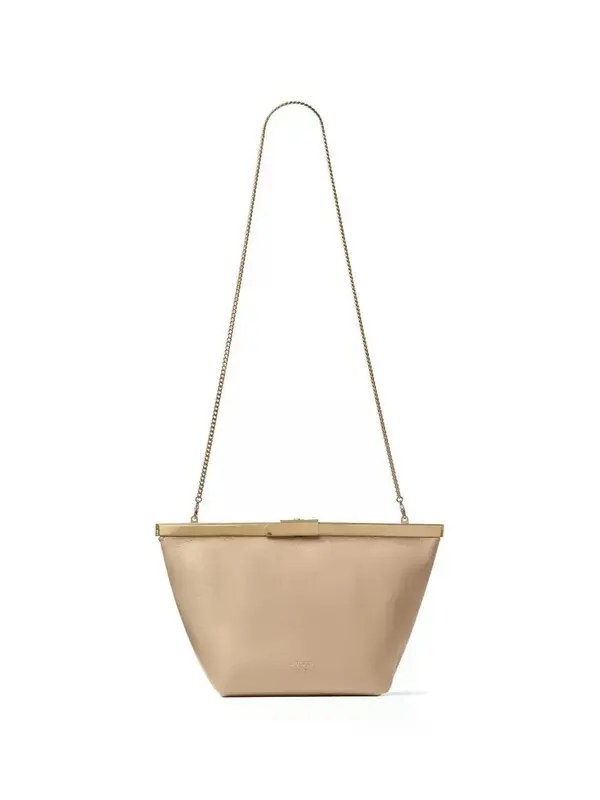 JIMMY CHOO Ganache Chain Clutch Bag - Neutrals