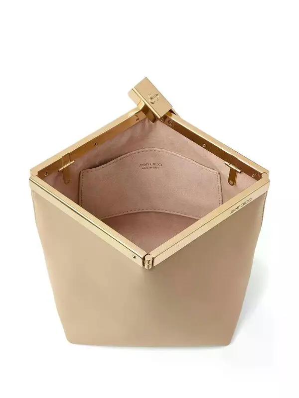 JIMMY CHOO Ganache Chain Clutch Bag - Neutrals