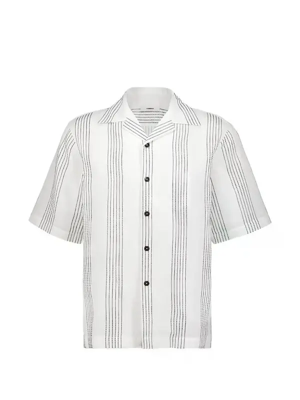 Commas Striped Camp-collar Shirt