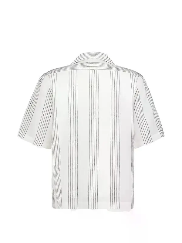 Commas Striped Camp-collar Shirt