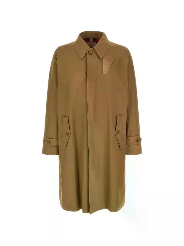 BARACUTA Flap-pocket Buttoned Coat - Neutrals