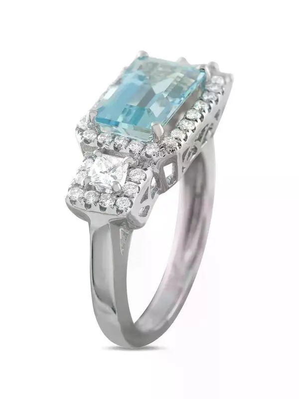 LB EXCLUSIVE Aquamarine And Diamond Ring