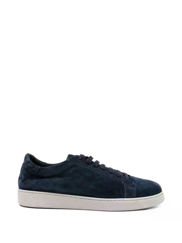Eleventy Lace-up Suede Sneakers - Blue