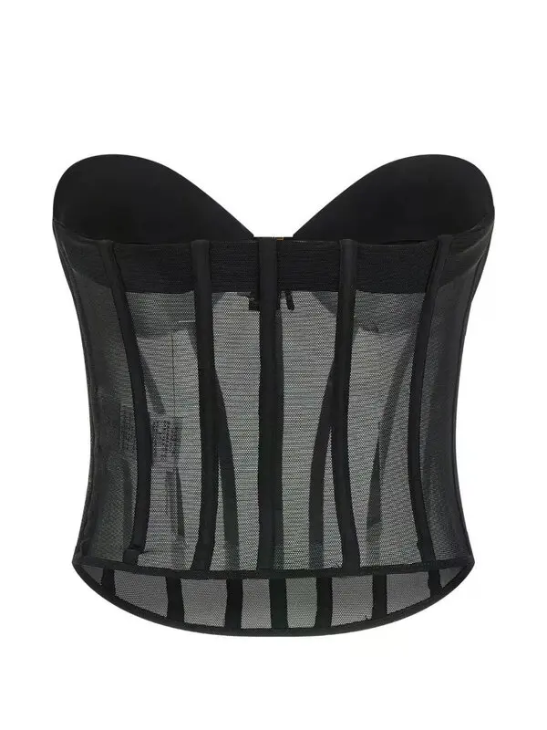 Elisabetta Franchi Tulle Bustier Top