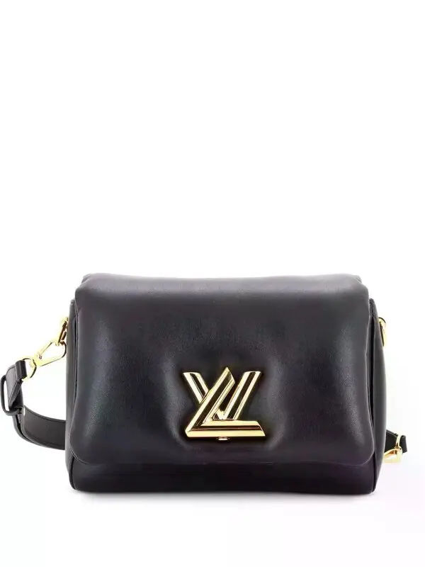 LOUIS VUITTON Twist Convertible Handbag Puffer Lambskin Mm - Black