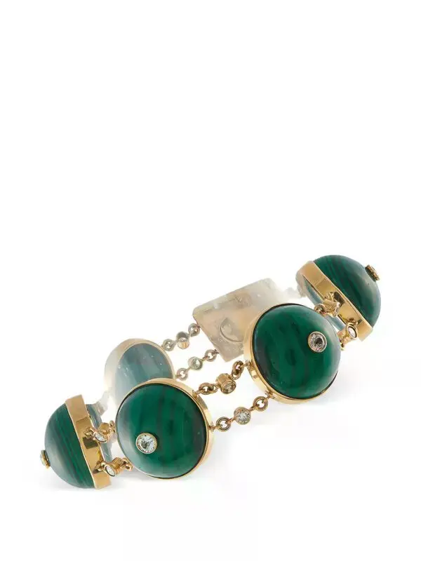 LB EXCLUSIVE Diamond And Malachite Bracelet - Gold