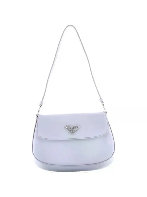 Prada Cleo Flap Shoulder Bag Spazzolato Leather - Blue