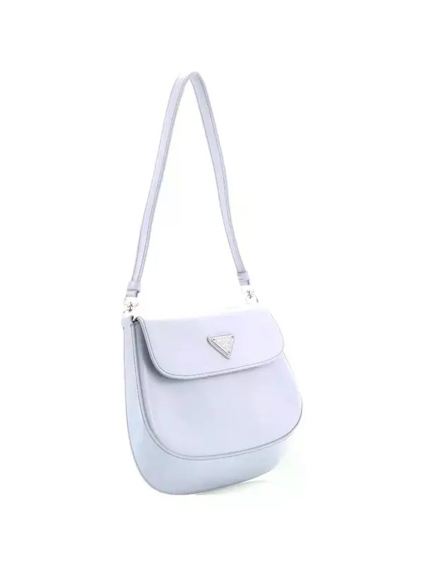 Prada Cleo Flap Shoulder Bag Spazzolato Leather - Blue